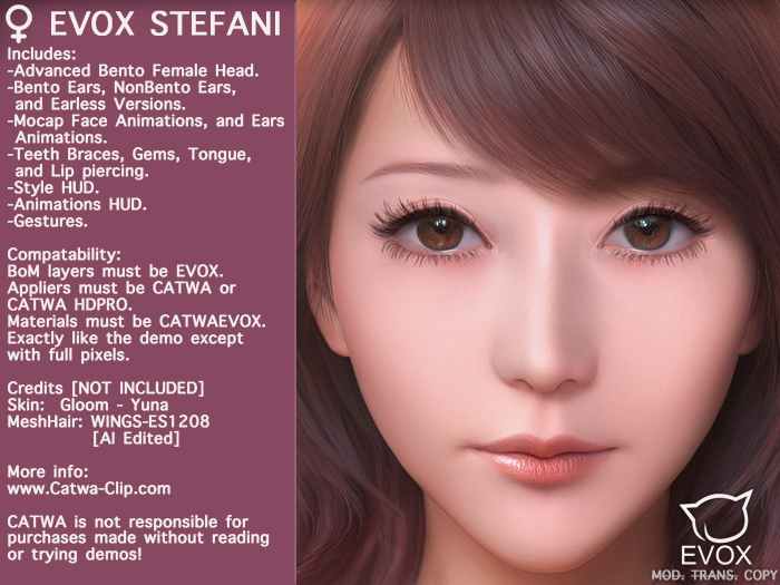 Second Life Marketplace - CATWA EVOX Stefani